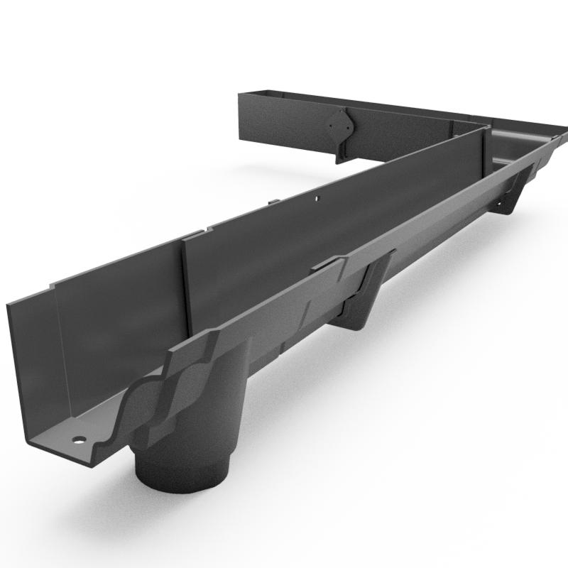 Moulded Ogee Aluminium Gutters 125x100mm | Cast 5x4 Guttering ...