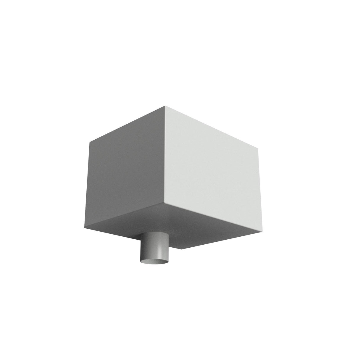 Aluminium Hopper Head 300x250x200mm (WxDxH) - 63mmØ