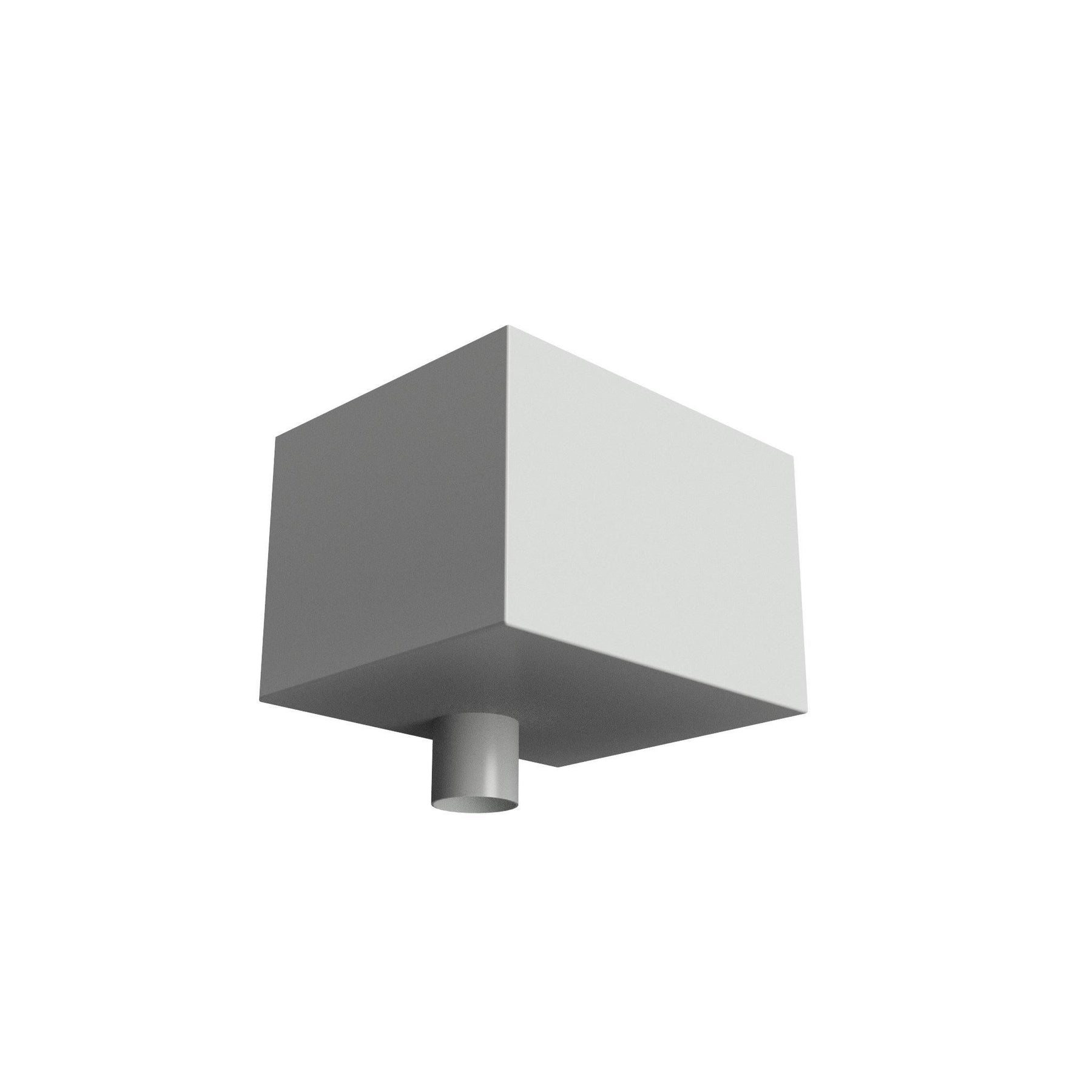 Aluminium Hopper Head 300x250x200mm (WxDxH) - 63mmØ