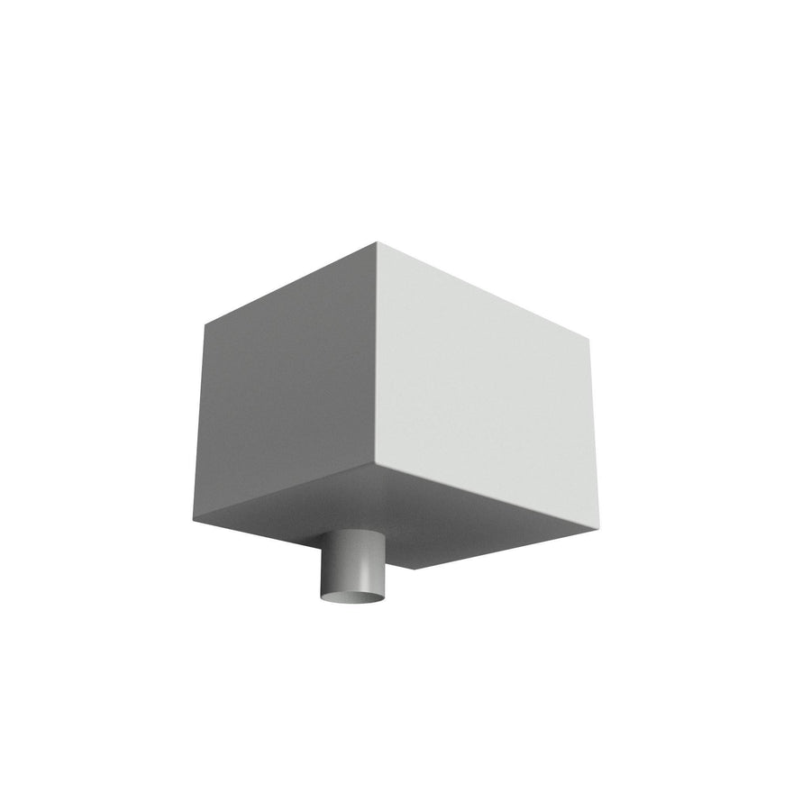 Aluminium Hopper Head 300x250x200mm (WxDxH) - 63mmØ