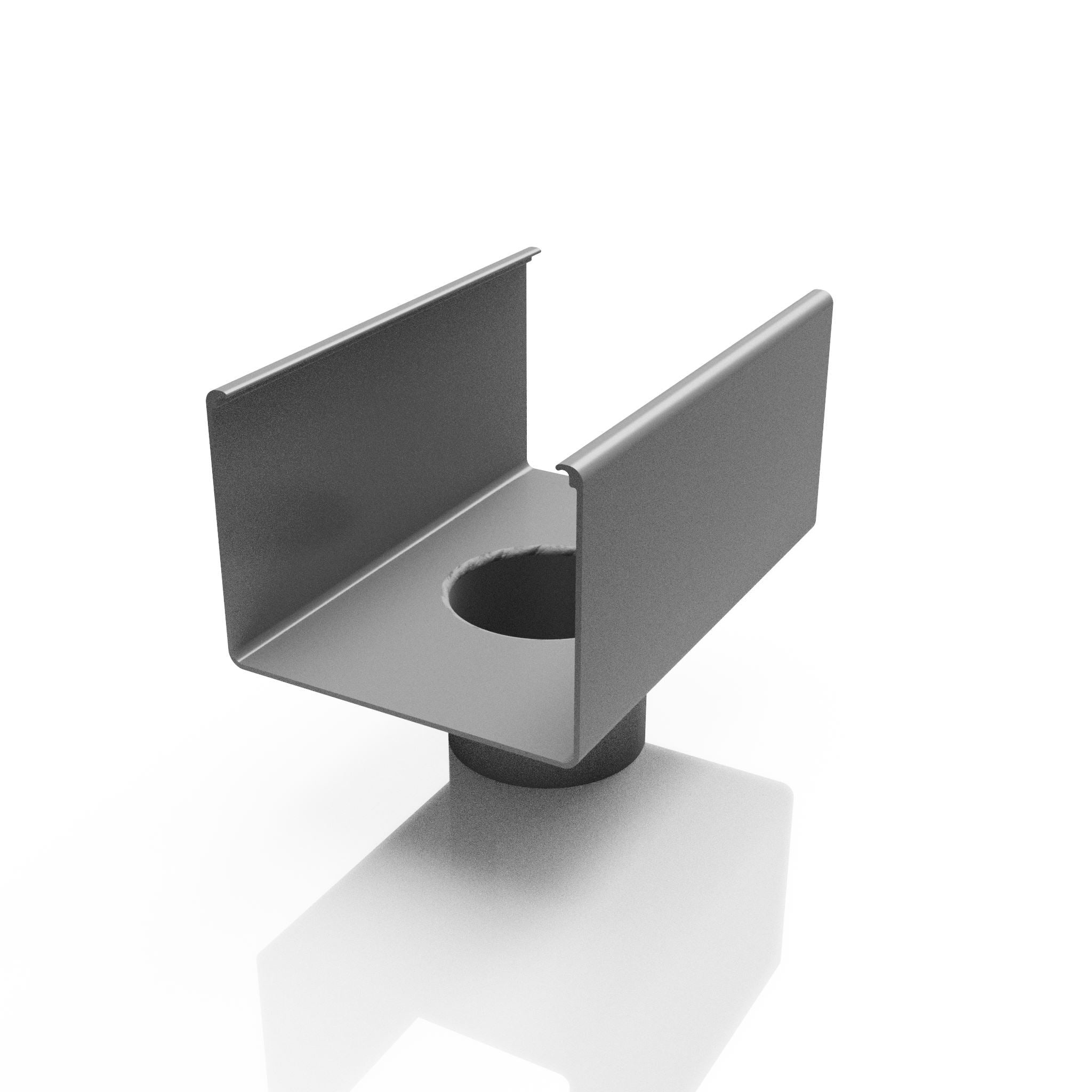 Aluminium Box Gutter Outlet 76mmØ - 135x100mm