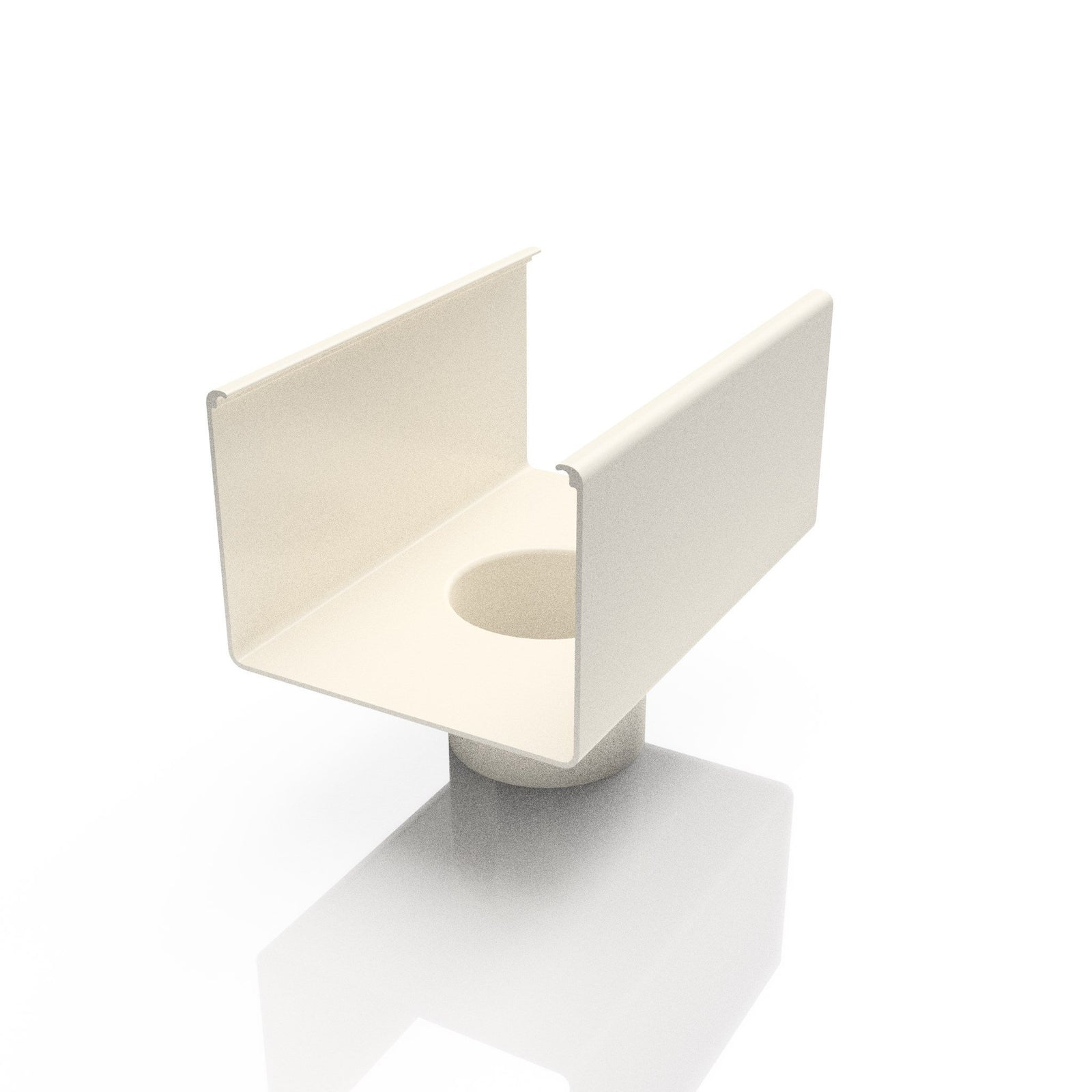 Aluminium Box Gutter Outlet 76mmØ - 135x100mm