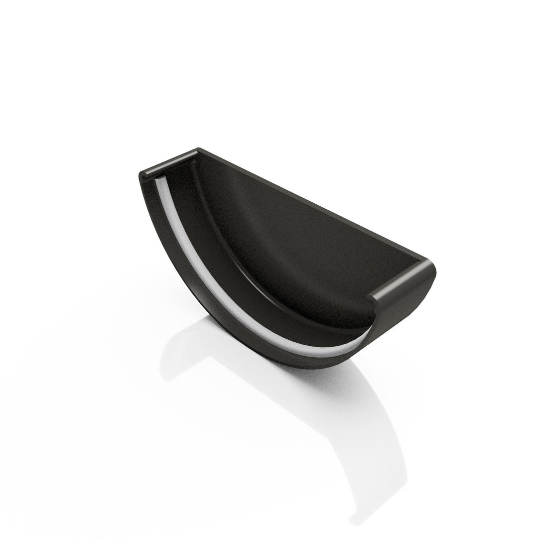 Half Round Aluminium Gutter Stop End - 125mm